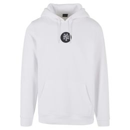 Kapuzensweatshirt MisterTee "MisterTee Herren NY Patch Hoody", Herren, Gr. XL, wei&szlig;, 100% Baumwolle, Sweatshirts