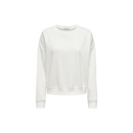Sweatshirt Only "Sweatshirt ONLSWEAT LIFE CREW OVERSIZE SWT 1er Pack", Damen, Gr. XL, wei&szlig;, Obermaterial: 60% Baumwolle CO. 40% Polyester PES., Sweatshirts Sweatshirt
