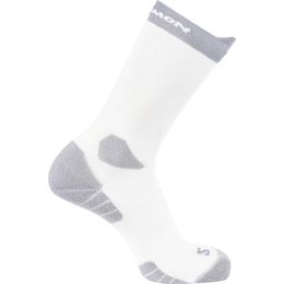 Socken Salomon "AERO CREW", Herren, Gr. 42-44, wei&szlig;, Obermaterial: 71% Polyamid, 27% Polypropylen, 2% Elasthan, Socken Socken