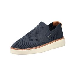 Slipper Gant "Gant Slipper Leder/Textil", Herren, Gr. 41, marine, Leder, Textil, Schuhe Slipper