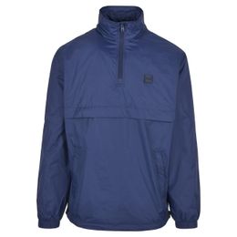 Allwetterjacke Urban Classics "Urban Classics Herren Stand Up Collar Pull Over Jacket", Herren, Gr. S, dunkelblau, 100% Polyamid, unifarben, normal, amerikanischer Ausschnitt, Jacken