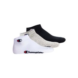 Kurzsocken Champion "Socken 3er Pack", Damen, Gr. 39-42, bunt (schwarz, wei&szlig;, grau), Obermaterial: 71% Baumwolle CO. 23% Polyester PES. 4% Polyamid PA. 2% Elasthan EL., Socken