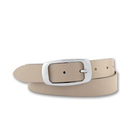 Bernd G&ouml;tz Lederg&uuml;rtel BERND G&Ouml;TZ "Lederg&uuml;rtel mit abgerundeter Rechteckschlie&szlig;e", Damen, Gr. 95, beige (sand), Rindsleder, G&uuml;rtel Lederg&uuml;rtel