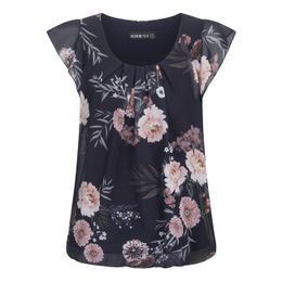 Klassische Bluse CLOUD 5IVE "CLOUD 5IVE Damen", Damen, Gr. M, blau (navyblau), 50% Polyester, 45% Viskose, 5% Elasthan, Blusen