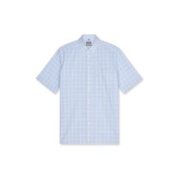 Businesshemd OLYMP "OLYMP Luxor, comfort fit, Button-down", Herren, Gr. 40, Normaler Arm, bleu, 100% Baumwolle, Hemden