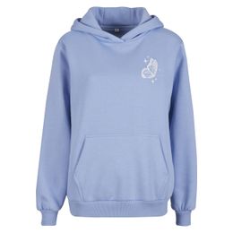 Kapuzenpullover MISS TEE "Miss Tee Wildest Dreams Ladies Fluffy Hoody", Damen, Gr. M, powderblau, 70% Baumwolle, 30% Polyester, mehrfarbig, loose fit, ohne Ausschnitt, Pullover Kapuzenpullover