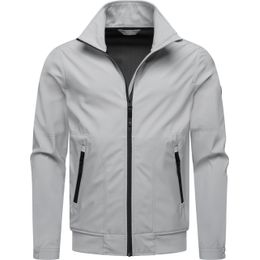 Outdoorjacke Ragwear "Collwie", Herren, Gr. L (52), grau (hellgrau), Obermaterial: 100% Polyester. Futter: 100% Polyester, gerade h&uuml;ftbedeckend, hoch geschlossener Ausschnitt, &Auml;rmel ohne &Auml;rmelschlitz B&uuml;ndchen mit Gummizug, Jacken Outdoorjacke, wasserdichte Herren &Uuml;bergangsjacke mit hohem Kragen