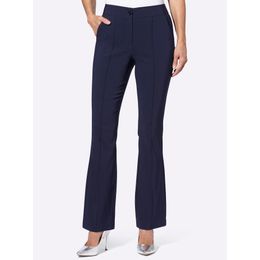 Webhose Classic Basics, Damen, Gr. 44, Normalgr&ouml;&szlig;en, blau (marine), 72% Viskose, 25% Polyamid, 3% Elasthan, unifarben, Hosen