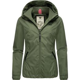 Outdoorjacke Ragwear "Dizzie", Damen, Gr. M (38), braun (tarnfarben), Au&szlig;enmaterial: 100% Polyester. Innenfutter: 100% Polyester. Wattierung: 100% Polyester, gerade h&uuml;ftbedeckend, &Auml;rmel ohne &Auml;rmelschlitz Rippstrickb&uuml;ndchen, Jacken Outdoorjacke, Wasserdichte &Uuml;bergangsjacke mit gro&szlig;er Kapuze