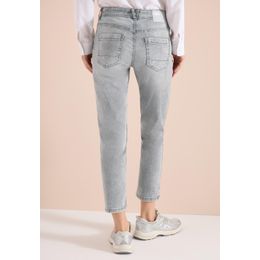 Slim-fit-Jeans Cecil, Damen, Gr. 30, L&auml;nge 26, mid grau used wash, Jeans, 78% Baumwolle, 20% Polyester, 2% Elasthan, unifarben, normal, Jeans Slim-fit-Jeans, im Denim-Style