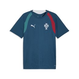 Trainingsshirt Puma "Portugal Slim Trainingstrikot Herren", Herren, Gr. L, ocean tropic silber mist blau gray, Obermaterial: 100% Polyester. Rippe: 100% Polyester. Einsatz: 100% Polyester, clean, slim fit, Rundhals, Shirts
