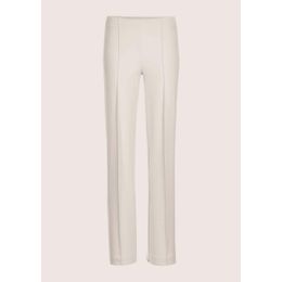 Madeleine Mode Jerseyhose MADELEINE "Jerseyhose Weite Jerseyhose mit Biesen", Damen, Gr. 34, N-Gr, wei&szlig; (perlwei&szlig;), Obermaterial: 68% Viskose CV. 27% Polyamid PA. 5% Elasthan EL., Modern, Hosen Jerseyhose, Jerseyhose mit Biese