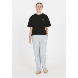 T-Shirt LES'ARCS "Jerety", M&auml;dchen, Gr. 152, schwarz, 100% Polyester, unifarben, normal, Rundhals, Shirts T-Shirt, in atmungsaktiver Qualit&auml;t