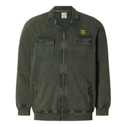 Sweatjacke Jan Vanderstorm "Sweatjacke BLANKUR", Herren, Gr. XXL, gr&uuml;n (oliv), Obermaterial: 100% Baumwolle CO., Sweatjacken Sweatjacke