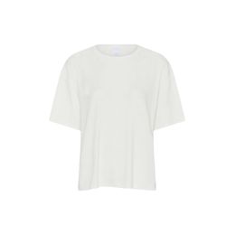 Pyjama CCDK COPENHAGEN "CCDK Copenhagen sleep shirt Anna", Damen, Gr. M, snow wei&szlig;, Obermaterial: 68% Viskose, 28% Baumwolle, 4% Elasthan, Homewear-Sets Pyjama