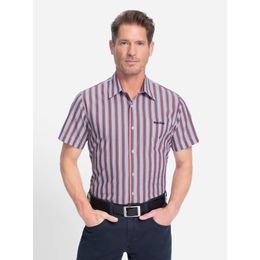 Kurzarmhemd Marco Donati, Herren, Gr. 39/40, Normalgr&ouml;&szlig;en, bunt (erdbeere, eisblau, gestreift), 100% Baumwolle, gemustert, mehrfarbig, klassisch, Hemden