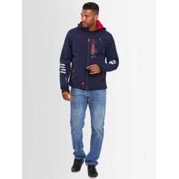 Softshelljacke Arctic Seven "ASColori", Herren, Gr. 4XL, bunt (navy, rot), Obermaterial: 96% Polyester, 4% Elasthan. Innenseite: 100% Polyester, Jacken Softshelljacke, Outdoorjacke mit abnehmbarer Kapuze