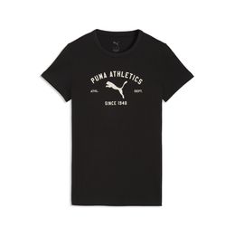 T-Shirt Puma "Puma Class Graphic T-Shirt Damen", Damen, Gr. L, schwarz, Obermaterial: 100% Baumwolle. Rippe: 20% Polyester, 80% Baumwolle, regular fit, Rundhals, Shirts T-Shirt