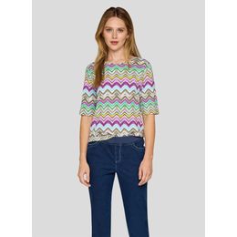 Print-Shirt Rabe "T-Shirt", Damen, Gr. 38, gr&uuml;n, 92%Viskose, 8%Elastan, gemustert, tailliert, Shirts