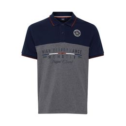 Poloshirt FQ1924 "Poloshirt FQReynir", Herren, Gr. M, grau (pewter mix), Obermaterial: 87% Baumwolle CO. 8% Viskose CV. 5% Elasthan EL., Shirts