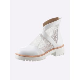 Heine Witt Damen Stiefelette, wei&szlig;, Gr&ouml;&szlig;e 37