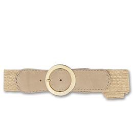 Bernd G&ouml;tz H&uuml;ftg&uuml;rtel BERND G&Ouml;TZ "H&uuml;ftg&uuml;rtel mit breitem Schnitt und gro&szlig;er Ringschlie&szlig;e", Damen, Gr. 65, beige, Kunstfaser, G&uuml;rtel H&uuml;ftg&uuml;rtel