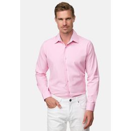 Langarmhemd Rusty Neal, Herren, Gr. 6XL, EURO-Gr&ouml;&szlig;en, rosa, 60% Baumwolle, 37% Polyester, 3% Elasthan, mehrfarbig, Hemden, mit farblich abgesetztem Innenkragen