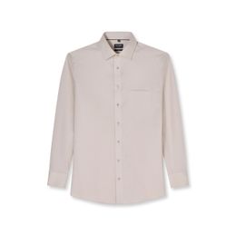 Businesshemd OLYMP "OLYMP Luxor, modern fit, New Kent", Herren, Gr. 38, Normaler Arm, natur, 100% Baumwolle, Hemden