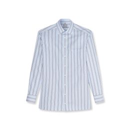 Businesshemd OLYMP "OLYMP Luxor, comfort fit, New Kent", Herren, Gr. 40, Normaler Arm, bleu, 100% Baumwolle, Hemden