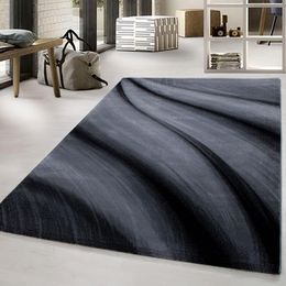 Teppich Ayyildiz Teppiche "Miami 6630" Gr. 2, grau, B:80cm H:12mm L:150cm, Kunstfaser, Teppiche, Teppich, L&auml;ufer, Kurzflor, Wohnzimmer
