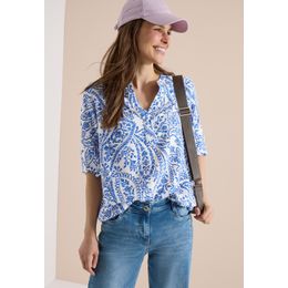 Klassische Bluse Cecil, Damen, Gr. L (42), light alabaster wei&szlig;, Stoff, 95% Viskose, 5% metallisierte Fasern, gemustert, klassisch normal, Rundhals, elastischer Bund, Blusen Bluse, mit Glitzer-Details