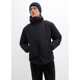 bonprix Wasserabweisende Funktions-Jacke, schwarz, Gr.56/58 (XL), moderne Funktionsjacke, warm wattiert mit gro&szlig;en Rei&szlig;verschlusstaschen