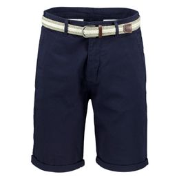 Chinoshorts LINDBERGH "Chino-Shorts Relaxed Fit", Herren, Gr. L, blau (navy), Obermaterial: 98% Baumwolle, 2% Elasthan, unifarben, relaxed fit, Hosen Chinoshorts