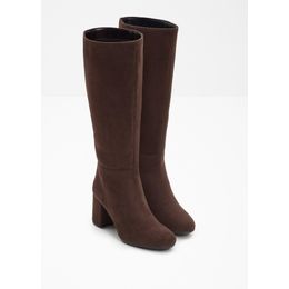 bonprix Stiefel mit Blockabsatz, braun, Gr.42, Sch&ouml;ner Absatz-Stiefel f&uuml;r einen selbstbewussten Auftritt