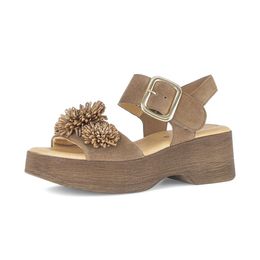 Riemchensandale Gabor "Riemchensandale", Damen, Gr. 35,5, braun, Schuhe Riemchensandale