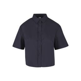 Langarmhemd Urban Classics "Urban Classics Damen Ladies Oversized Shirt", Damen, Gr. XXL, US-Gr&ouml;&szlig;en, schwarz, 69% Baumwolle, 28% Polyester, 3% Elasthan, unifarben, normal, Hemden
