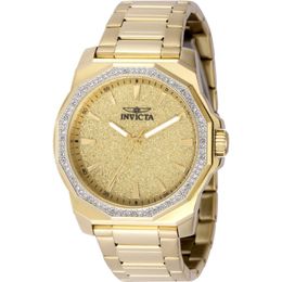 Invicta Speedway 49127 Herren Uhr - Quartz Movement - Edelstahl mit goldenem Zifferblatt - 42 mm