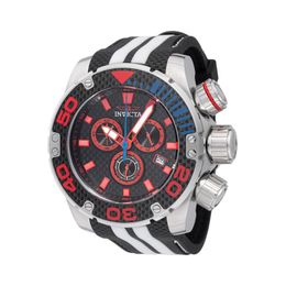 Invicta Sea Hunter 48992 Herren Uhr - Quartz Bewegung - Edelstahl mit schwarzem Zifferblatt - 52 mm