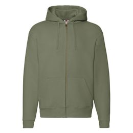 Fruit of the Loom - "Premium" Hoodie mit durchgehendem Rei&szlig;verschluss f&uuml;r Herren (Klassisch Olivgr&uuml;n)