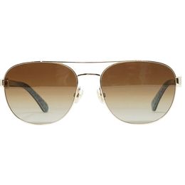 Kate Spade Havanna-Sonnenbrille mit braunen Glsern und Gold