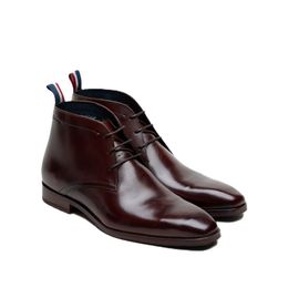 Ben Sherman London Brush Off Leder Herren braune Stiefel