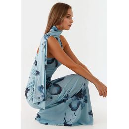 Tr&auml;gerloses bedrucktes Bodycon-Maxikleid