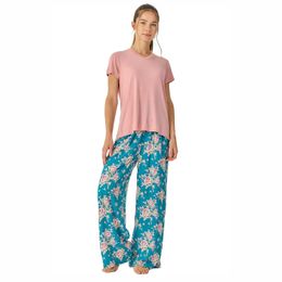 Damen Sommer-Pyjama mit flie&szlig;enden langen Hosen JJB34