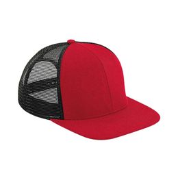 Beechfield - "Original" Trucker Cap Flacher Schirm (Rot/Schwarz)