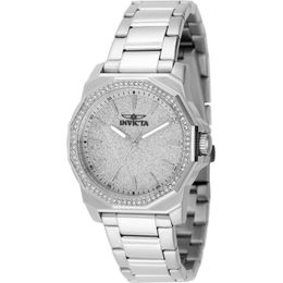 Invicta Speedway 49128 Damenuhr - Quarzwerk - Edelstahl mit silbernem Zifferblatt - 34 mm