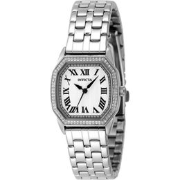 Invicta Wildflower 48998 Damen Uhr - Quartz Bewegung - Edelstahl mit silbernem Zifferblatt - 27 mm