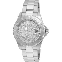 Invicta Angel 22706 Damenuhr - Quarzwerk - Edelstahl mit silbernem Zifferblatt - 40 mm