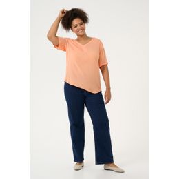 Kaffe Kurzarm-Bluse Regular fit Peach