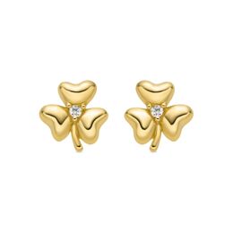 Luxenter Ohrringe mit gl&auml;nzenden Zirkonia 18k Gold Finish - Furne