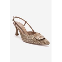 Levia Geflochtener Slingback-Pump mit spitzer Zehenpartie